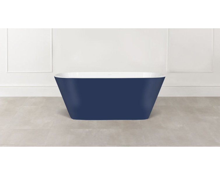 Victoria + Albert Vetralla Painted 58-3/4" x 29-1/8" Freestanding Soaking Bathtub in Volcanic ...